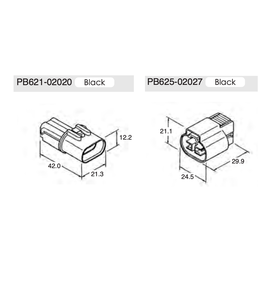 KUM 090 Series 2 pins Male Female Waterproof Connector PB621-02020 ...