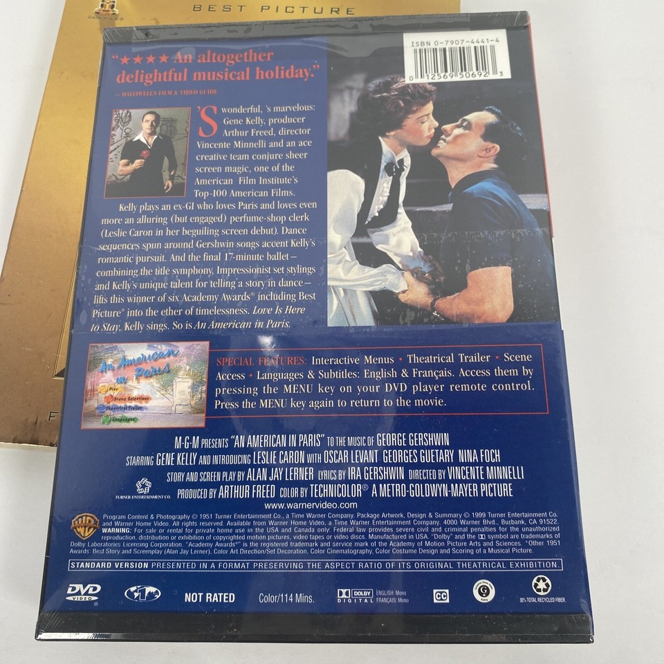 NEW An American In Paris (DVD, 1951) Gene Kelly, Leslie Caron Musical ...