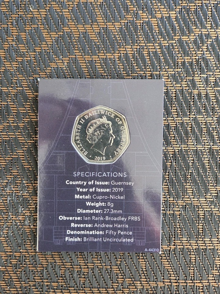 2019 Bailiwick Of Guernsey 50th Anniversary of Concorde 50p Fifty Pence ...