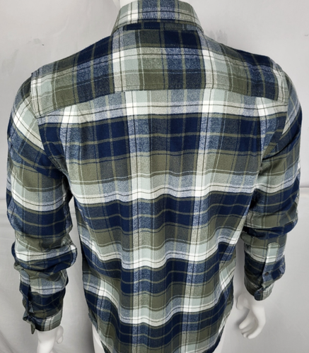 George Shirt Men's Small (34-36) Blue Cove Plaid Flannel Super Soft New ...