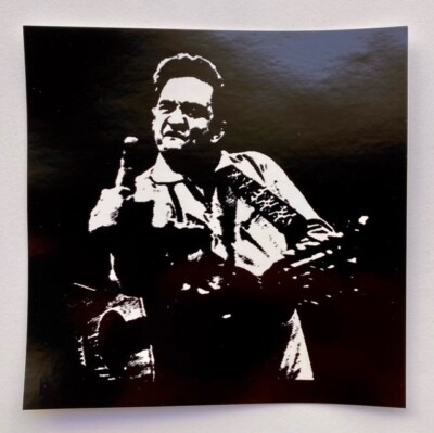 Johnny Cash Sticker Vinyl Decal Man In Black | 4" X 4" | United States