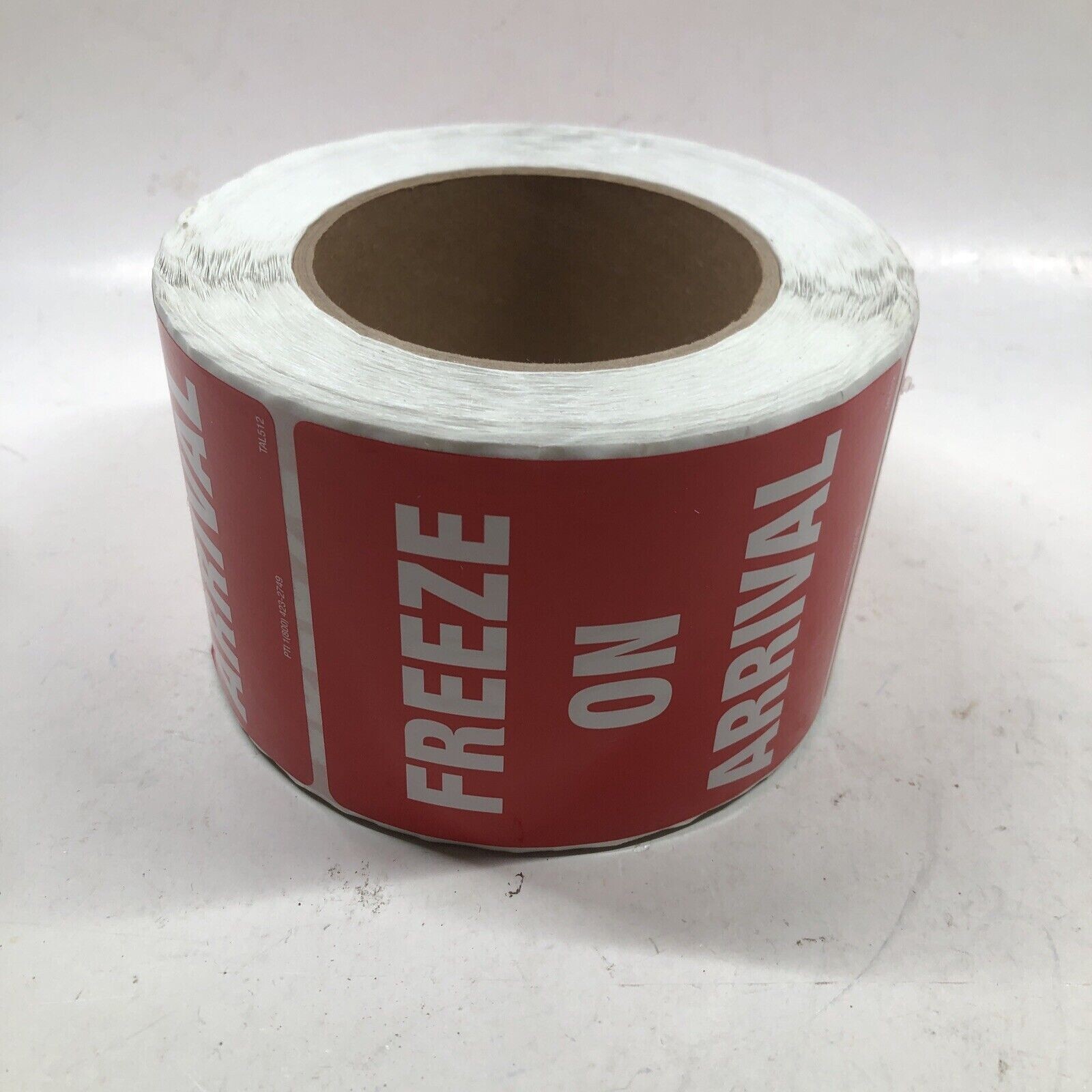 Freeze On Arrival Stickers 4" x 3" Roll of 500 White On Red Labels | eBay