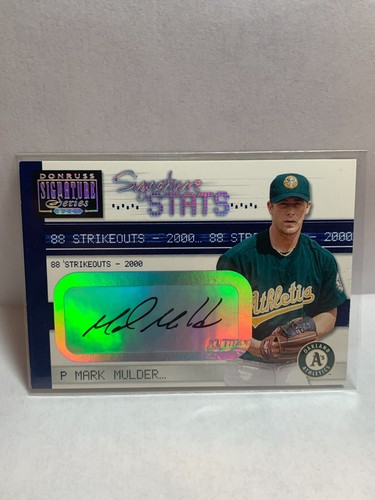 2001 Donruss Signature Stats #34 Mark Mulder #'d/88 | eBay