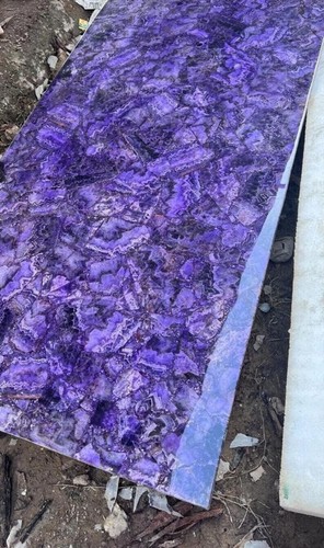 Purple Amethyst Gemstone Dining And Kitchen Countertop Decor Handmade ...