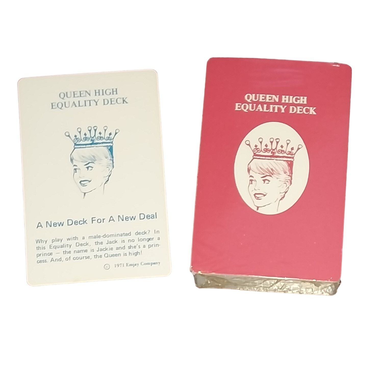 Queen High Novelty Cards New Deck Vintage 1971 Scrapbook Collage Making ...