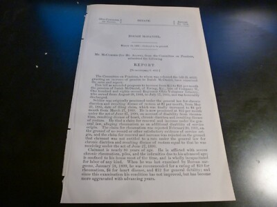 Government Report 1906 Isaiah McDaniel Co H 182nd Reg Ohio Vol Infantr ...
