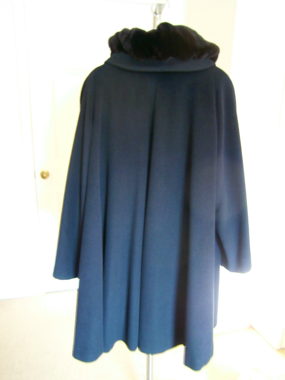 Sarah Felice/Bergdorf Goodman Removable Fur Lining Vintage Swing Coat ...