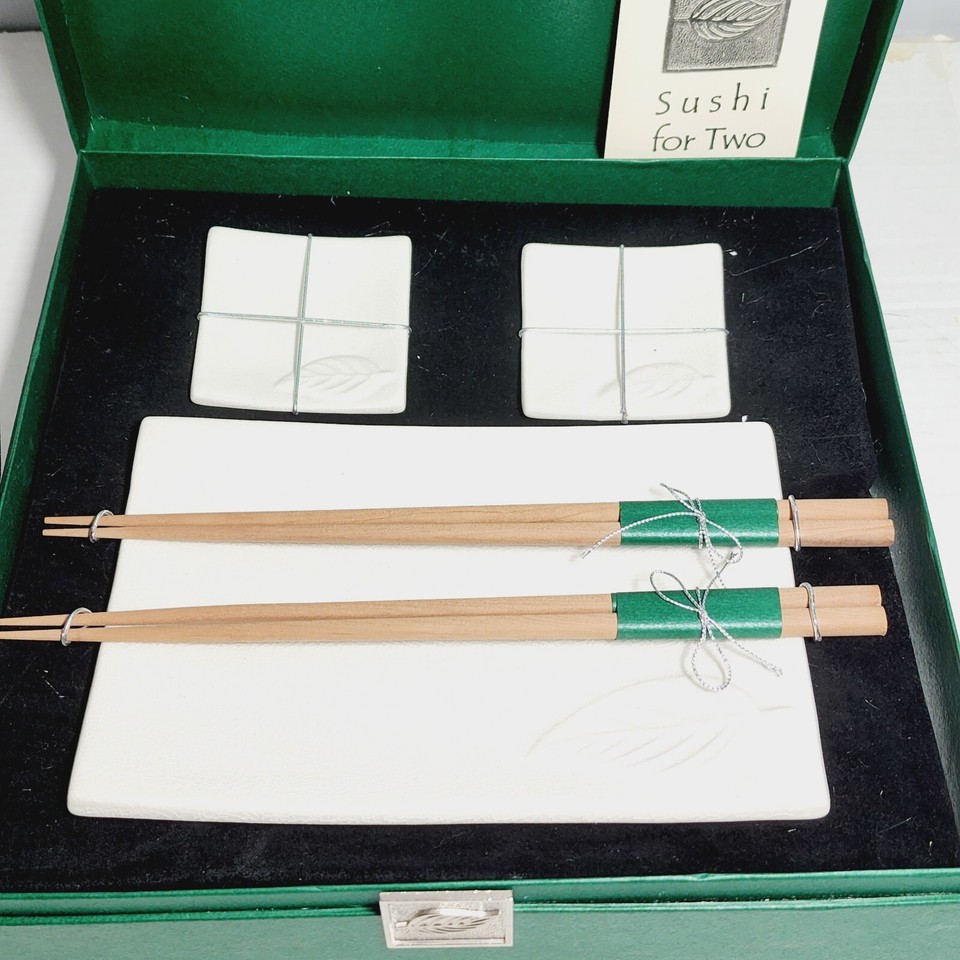 Discovery Channel Japanese Leaf Ceramic Sushi Dinnerware Set For Two ...