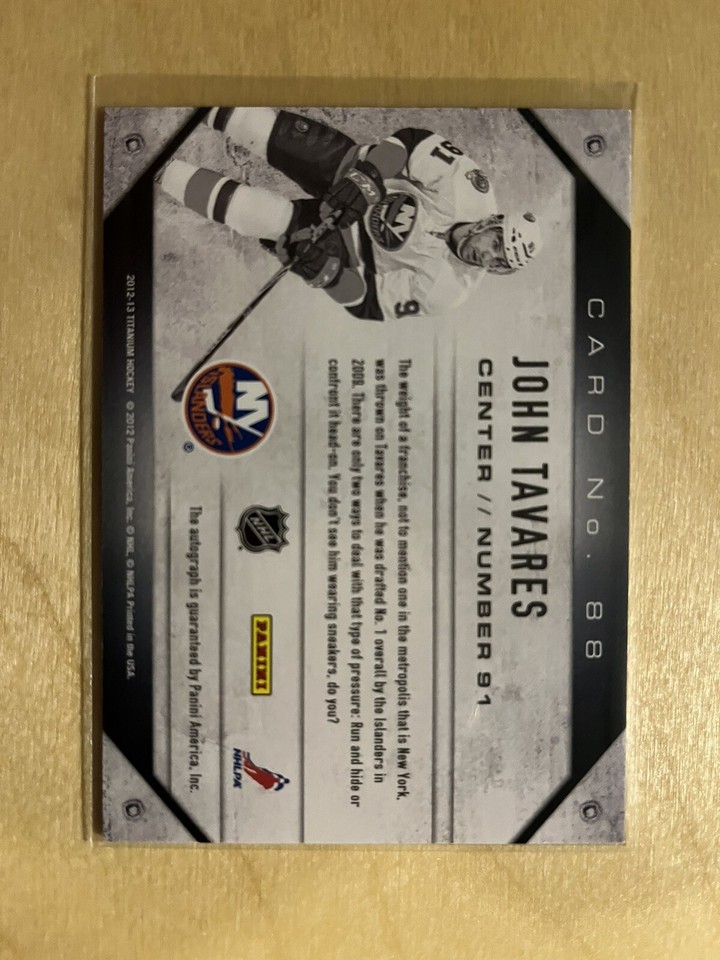 2012-13 Panini Titanium Metallic Marks Gold #88 John Tavares | eBay
