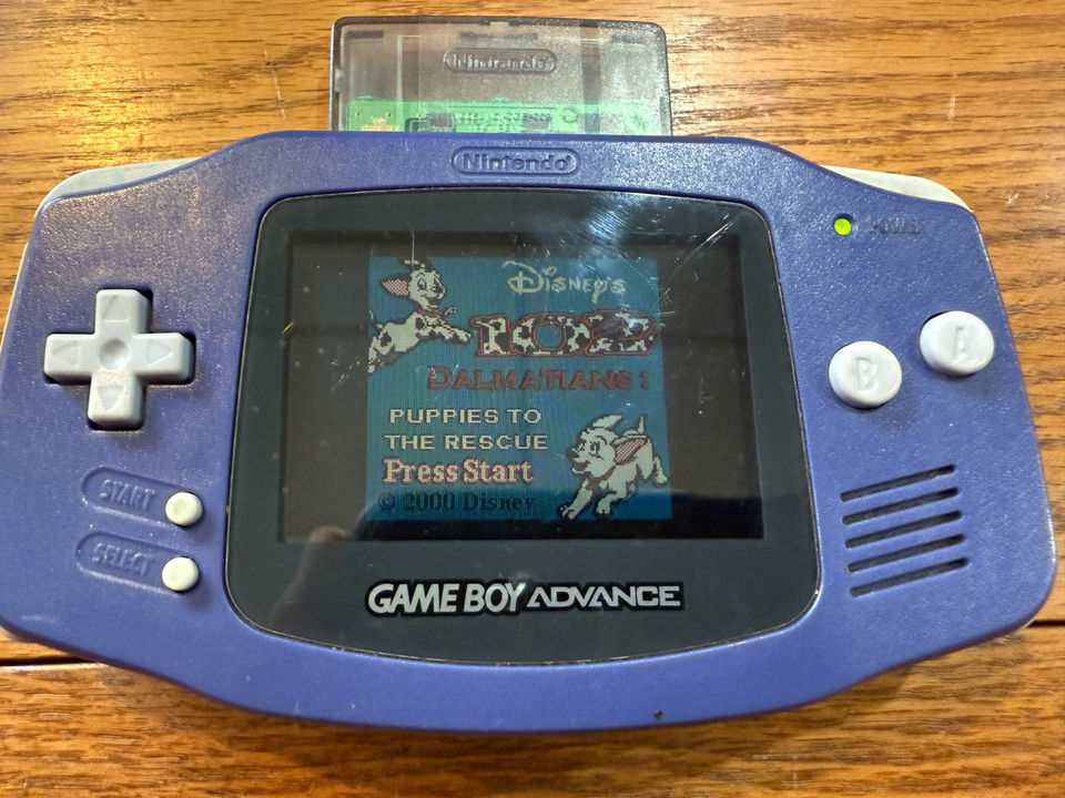 Nintendo Game Boy Advance GBA Indigo Purple Console System Bundle Games ...