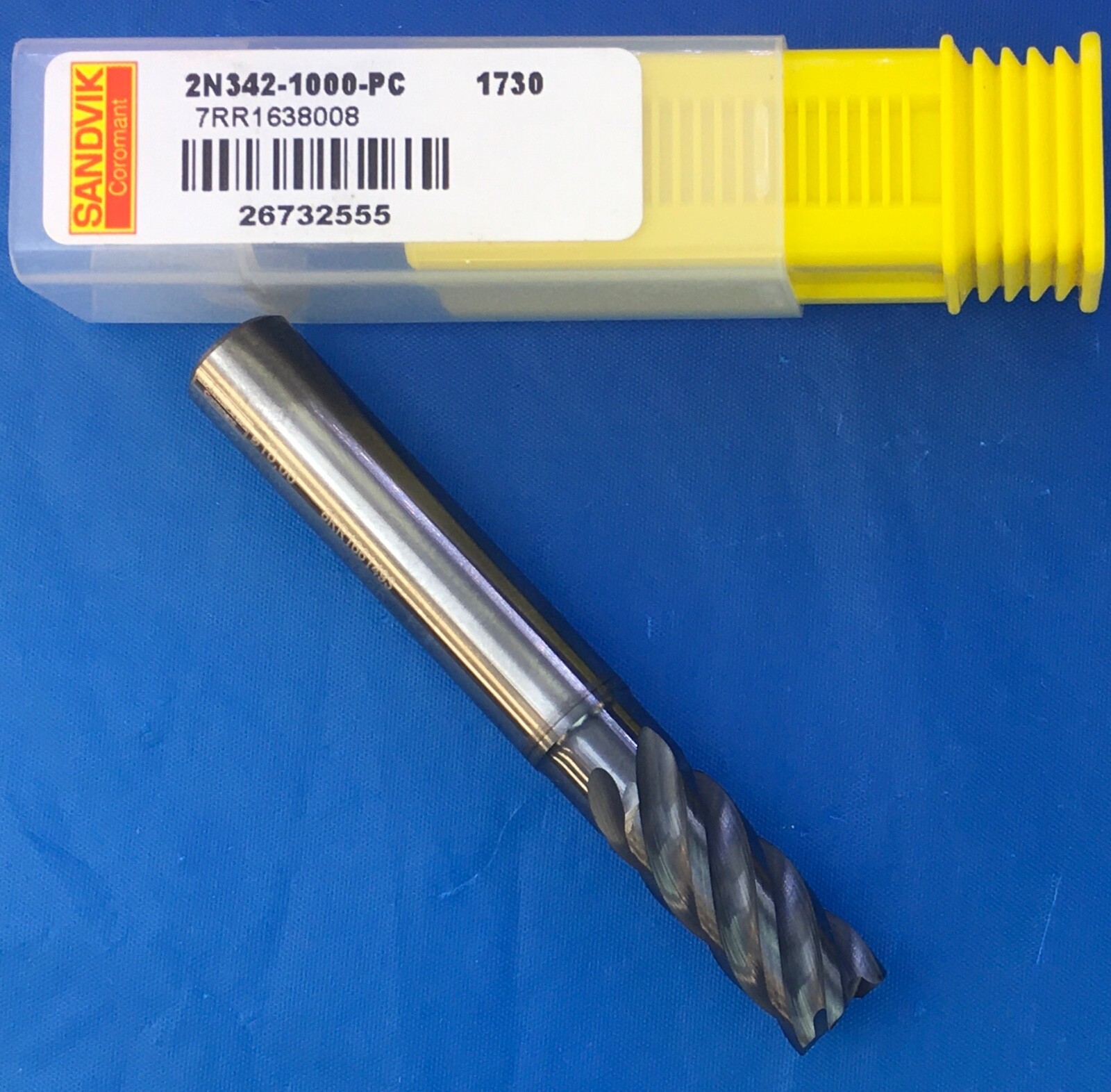 4 Sandvik 10mm 5 Flute Carbide Endmill 10mm Shank 2N342-1000-PC for ...