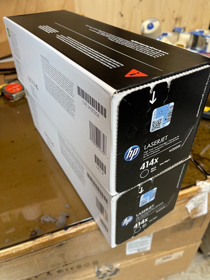 HP 414X W2020X BLACK 2 Individual boxes 414X W2020X Sealed GENUINE HP ...