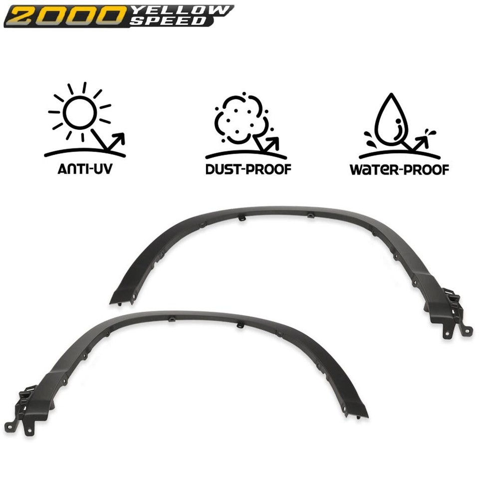 Front Wheel Well Arch Molding Fender Flares Fit For 2014-2019 Toyota ...