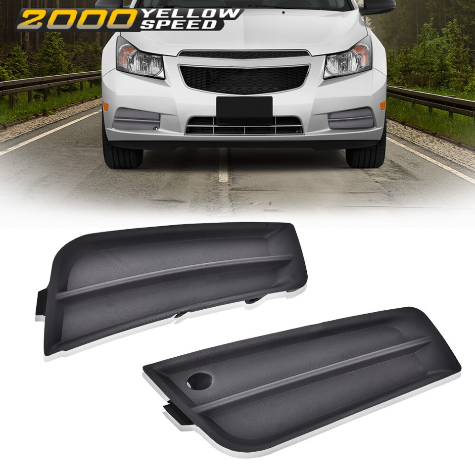 Fit For 2011-2014 Chevy Cruze Front Bumper Fog Light Lamp Hole Covers ...