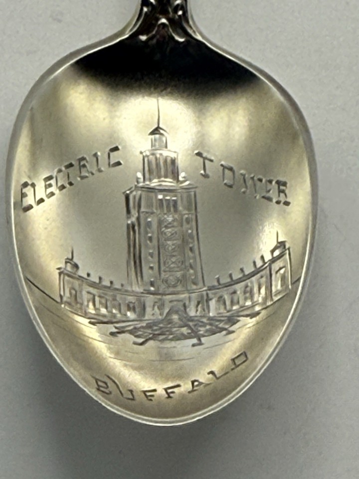 Rare Souvenir Spoon Electric Tower Buffalo New York Sterling Silve ...