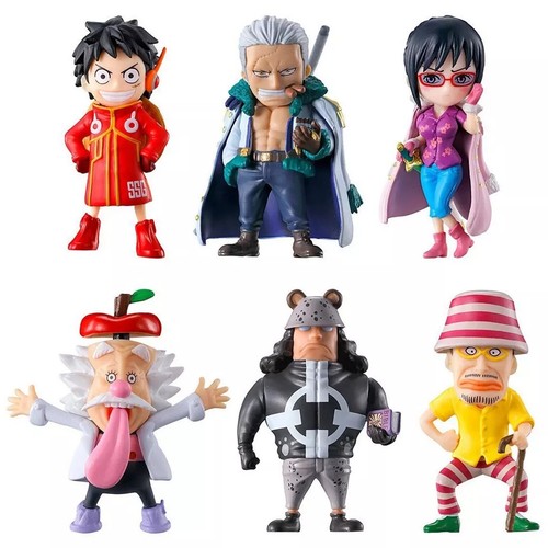 One Piece Mini Figure 6 Set TV Animation 17th Sea Battle Bandai Japan ...