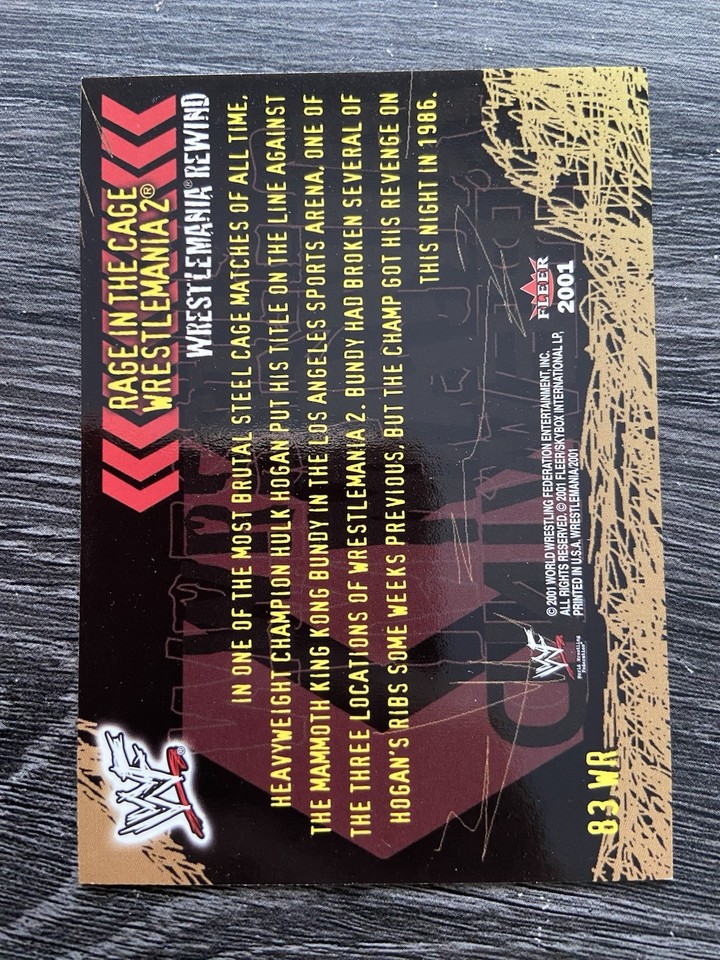 2001 Fleer WWF Hulk Hogan WWE Wrestling Card#83 WrestleMania Rewind ...