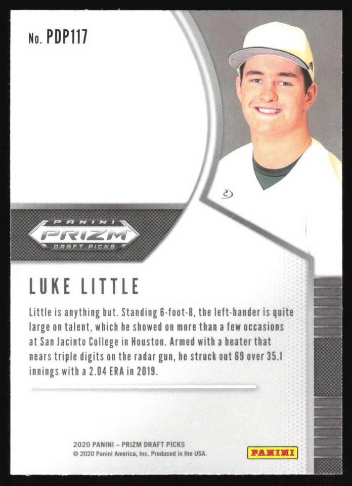 2020 Panini Draft Luke Little #PDP117 San Jacinto College | eBay