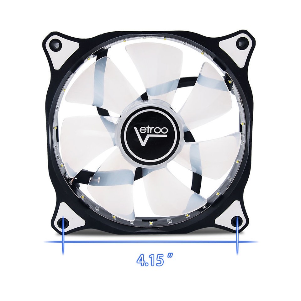 2 Pack 120mm GREEN LED Computer PC Case Cooling Fan Quiet Sleeve ...