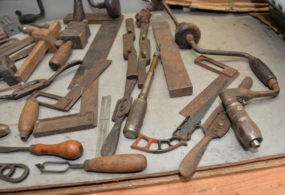 Pattern maker tool lot collectible woodworking antique saw brace ...