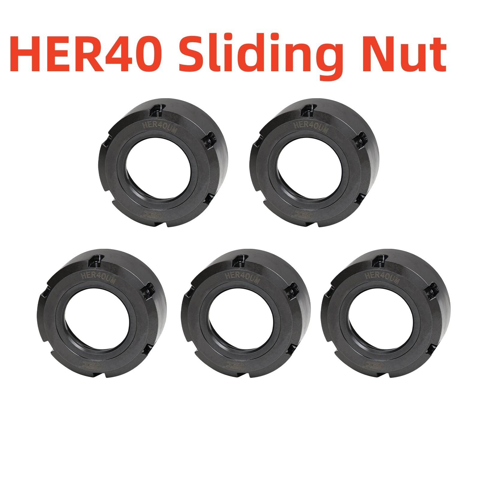 US SFX 5Pcs M50 ER Nuts HER40 Sliding Nut High Precision for CNC ...