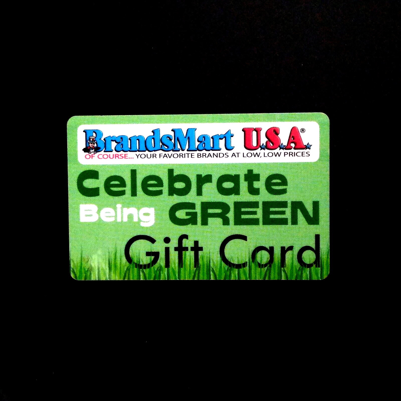 Brandsmart USA Celebrate Being Green NEW COLLECTIBLE GIFT CARD $0 #1919 ...