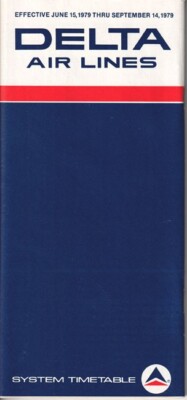Delta Air Lines timetable 1979/06/15 | eBay