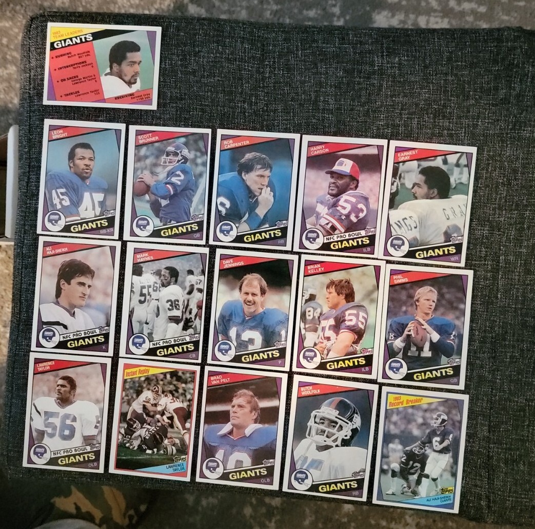 1984 Topps Football New York Giants Team Set NM-M, Taylor, SIMMS ...