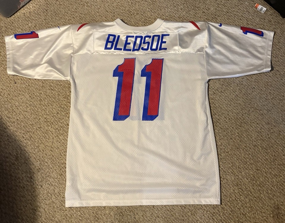 Drew Bledsoe New England Patriots VTG Nike Jersey XXL NWOT | eBay