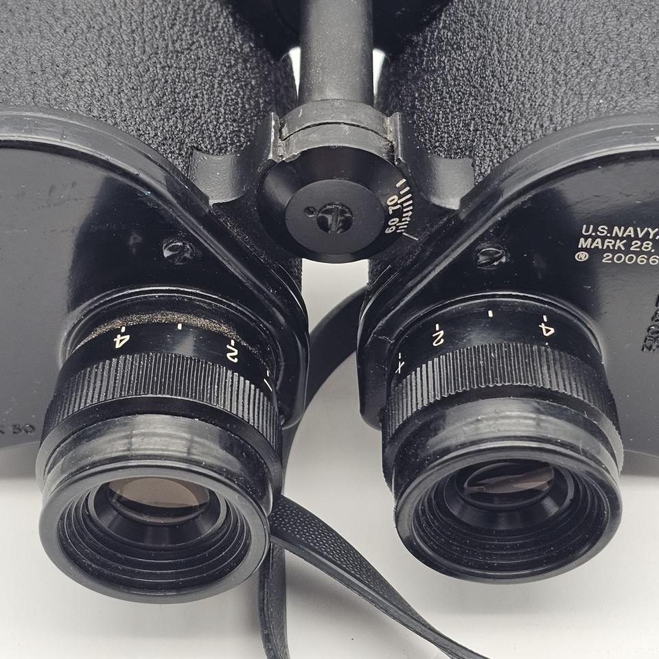 VTG WWII U.S. Navy Bausch & Lomb Mark 28 Mod 0 Binoculars 1943 + Case ...