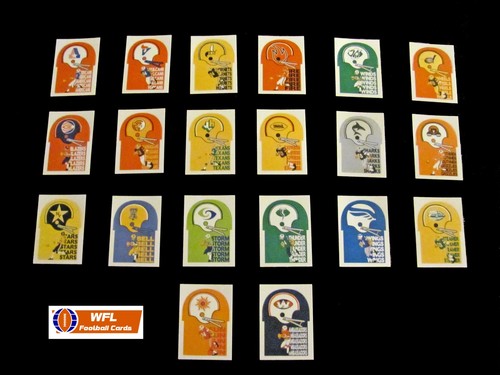 World Football League WFL Football Card Helmet Card Set XFL UFL USFL ...
