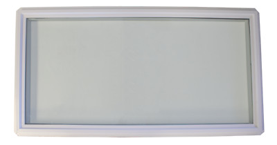 Window Double Pane Tempered Glass 24 x 48 PVC Frame Non-Opening Picture ...