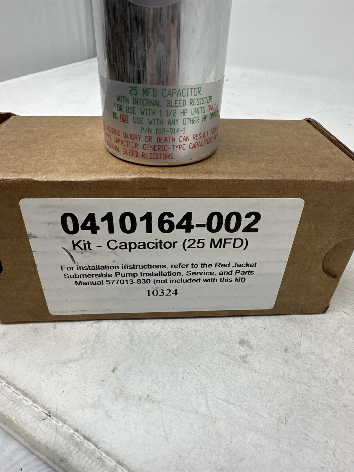 Veeder Root 410164-002 25mfd Capacitor for 1.5 HP Red Jacket Pump for ...