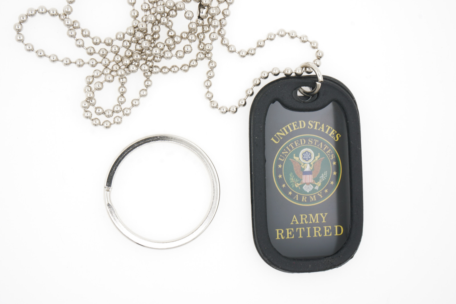 United States U.S. Military Army Retired Dog Tag Necklace / Keychain | eBay