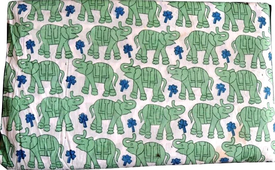 Indian Elephant Print Fabric