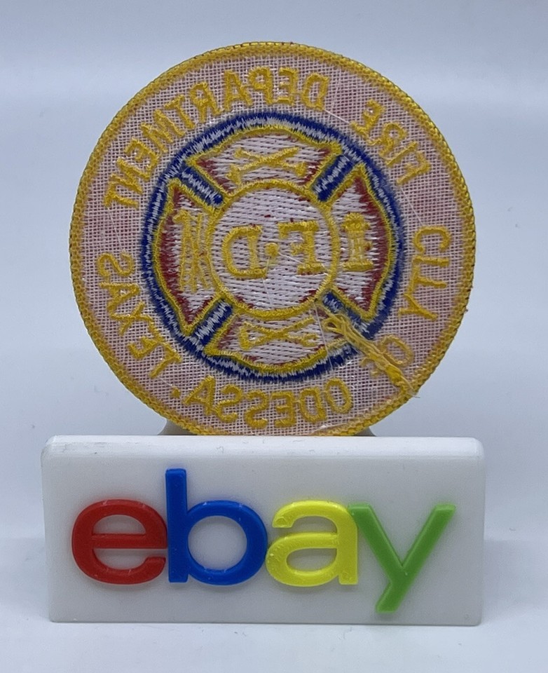 Vintage obsolete fire rescue patch Odess a Texas TX Fire Department | eBay