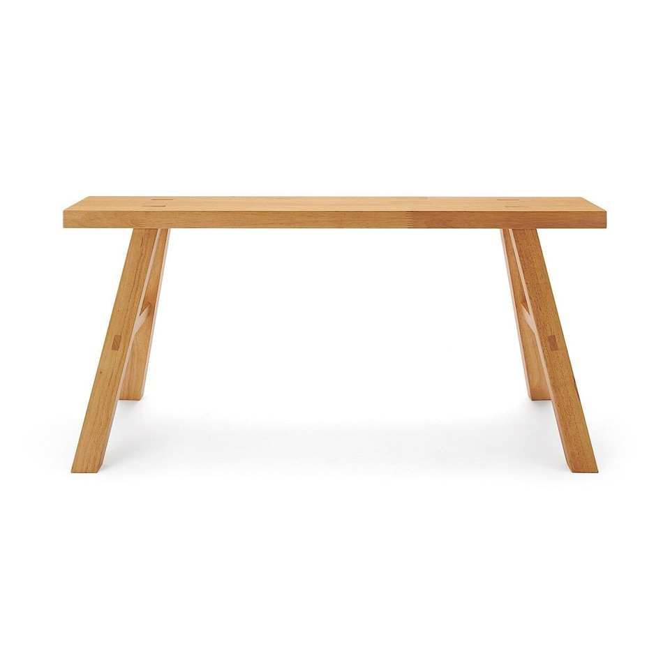 MUJI Rubber Wood Bench Stool Large 39 x 11 x 17 in | eBay
