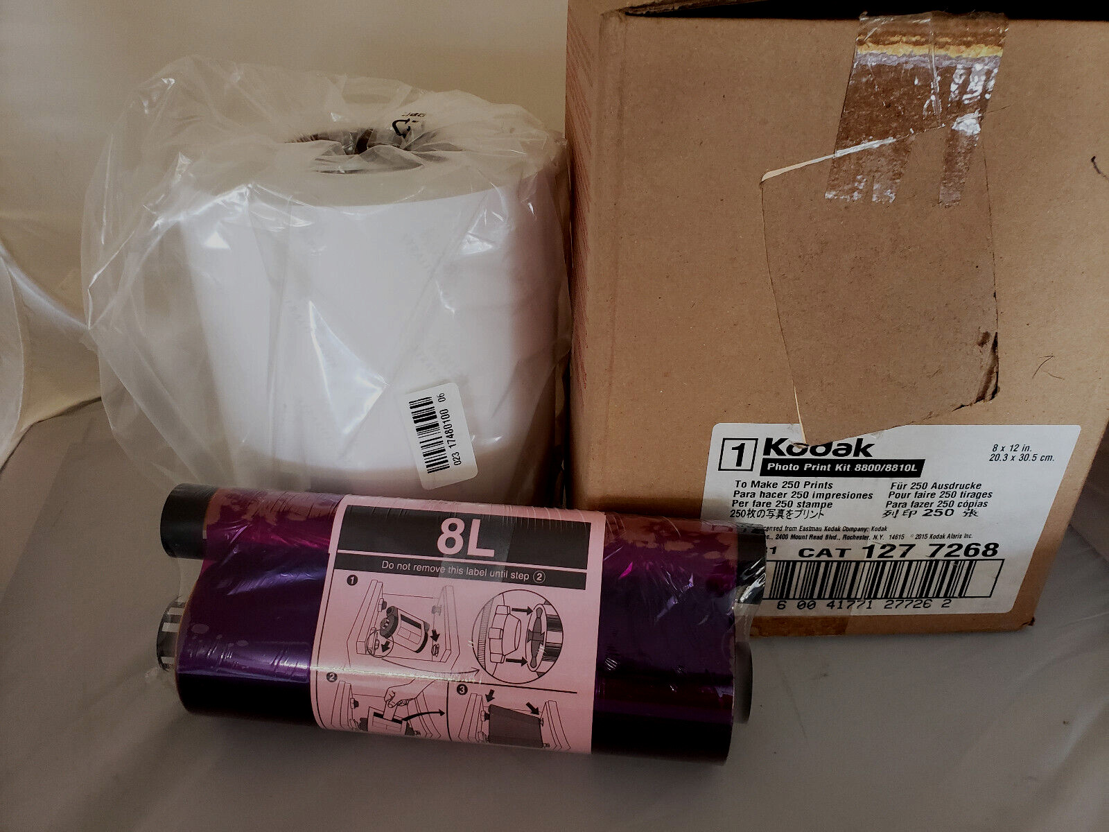 New Open Box Kodak Photo Print Kit 8880/8810L (8X12) 250 PRINTS 115-6413