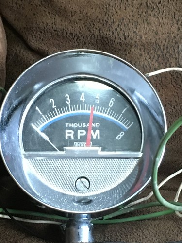 DIXCO 8,000 RPM Vintage Blue Line Tachometer Tach With Adjustable Red ...