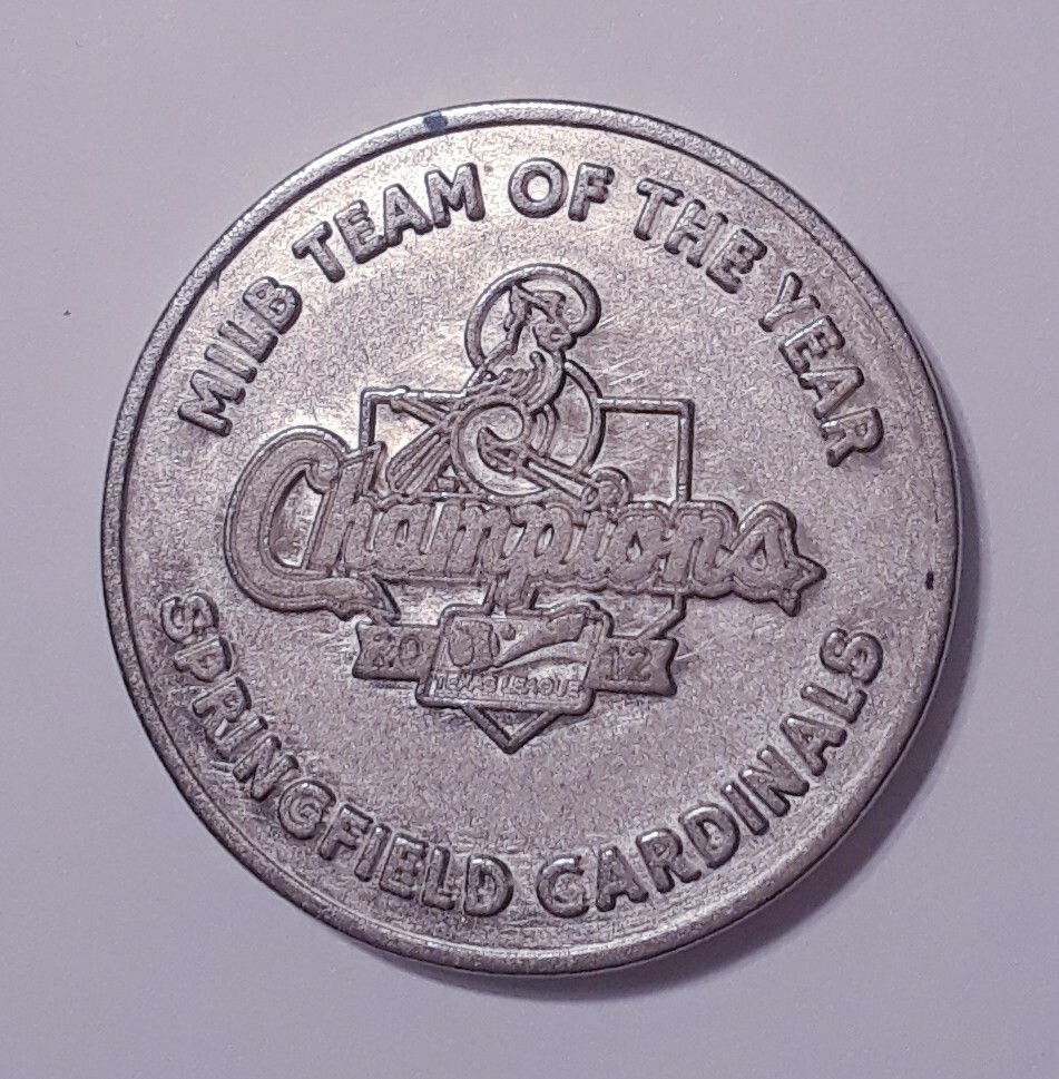 2013 Season 9 Springfield Cardinals Challenge Coin Team of Year AA St ...