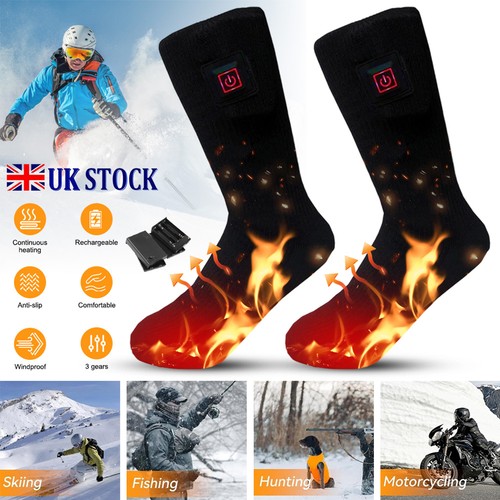 Heating Warm Heated Socks Electric Winter Men Women Unisex Thermal Feet ...
