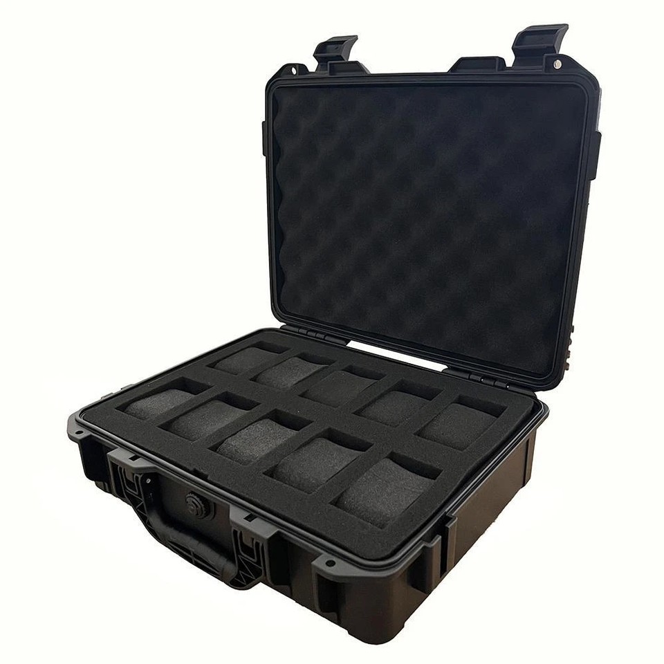 Watch Case for 12 Watches Collectors Display Storage Briefcase Aluminum ...