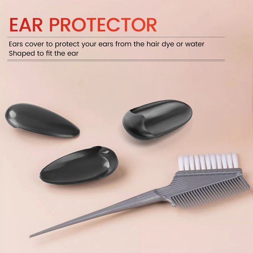 10 Pairs Black Plastic Hairdressing Dye Coloring Ear Cover Shield ...