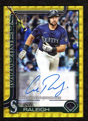 2025 Topps Series 2 Cal Raleigh Flagship Real One Auto 1/1 Foilfractor ...