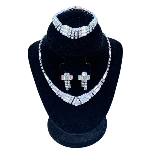 Vintage 60s Kramer NY Jewelry Set 3 Pc Estate Necklace Bracelet ...