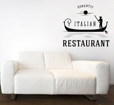 Vinyl Wall Decal Italian Food Restaurant Cafe Singboard Sticker (n1820 ...