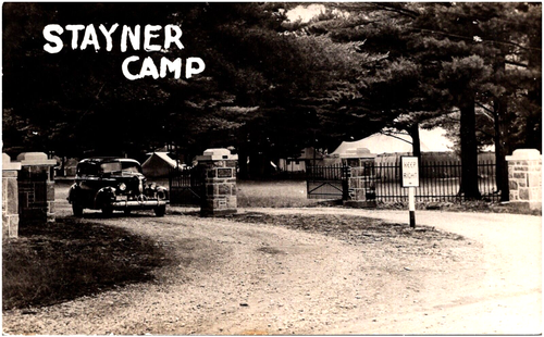 Stayner Camp Entrance Gates Ontario Canada Christian Retreat 1940s RPPC ...
