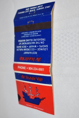 Treasure Ship Panama City Beach Florida 30 Strike Matchbook Cover | eBay