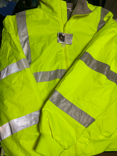 Trimountain Men’s 6XLT Safety Reflective Bomber Jacket 3M Scotchlite ...