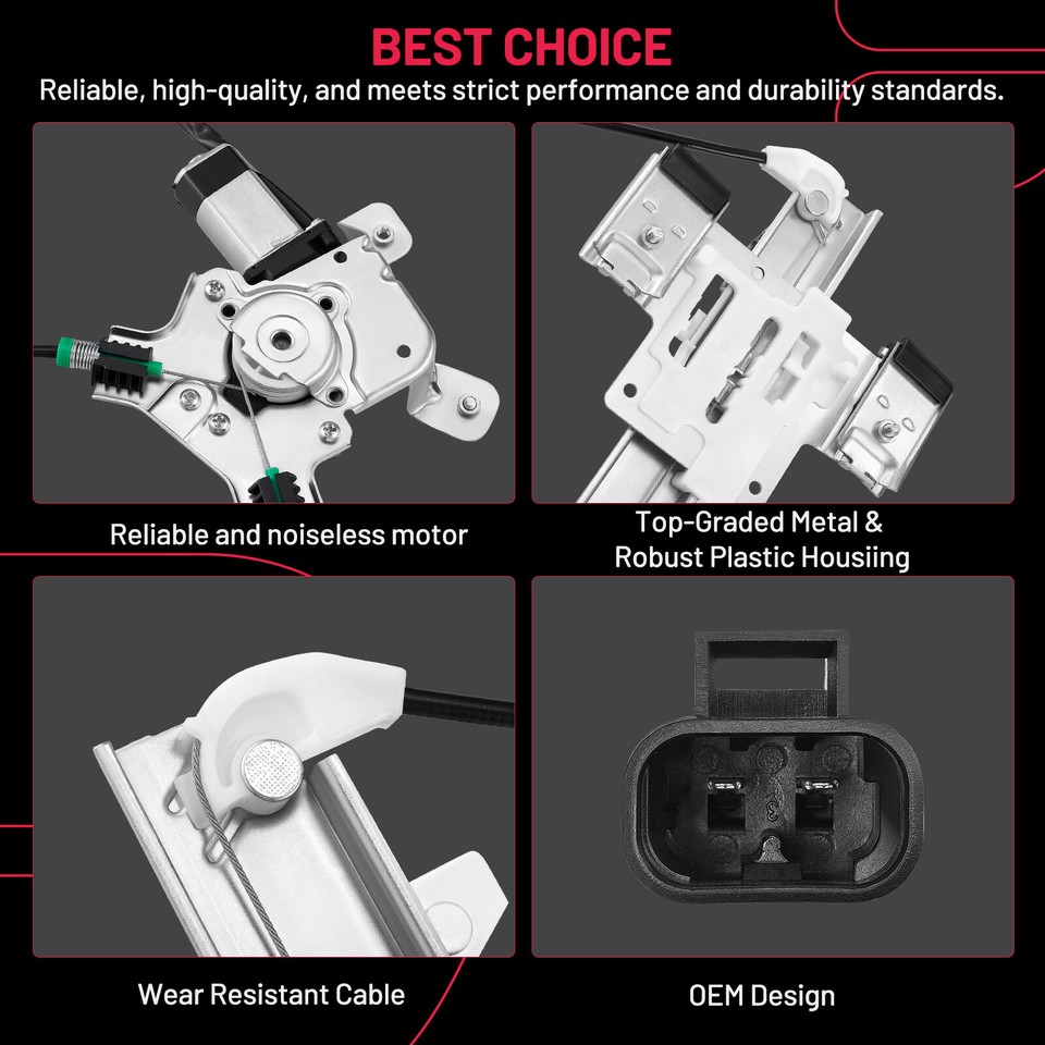 Power Window Regulator For 2007-2014 Chevrolet Tahoe Rear Right Side ...